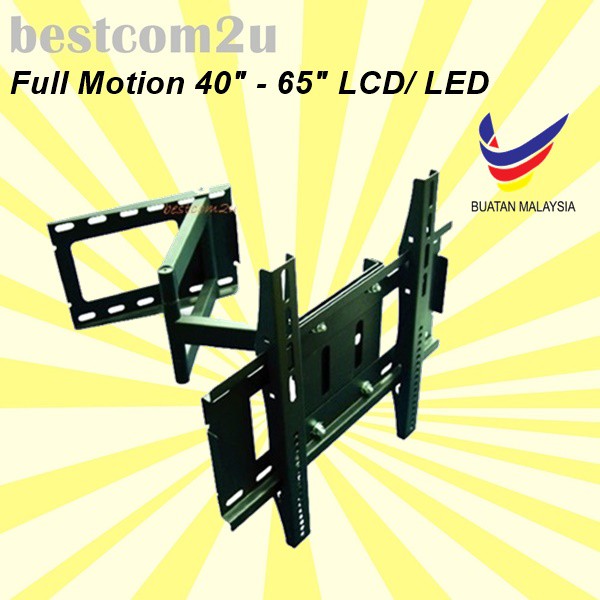 💠 Full Motion 40- 65 inch LCD LED Adjustable Tilt TV Bracket Wall Mount ...