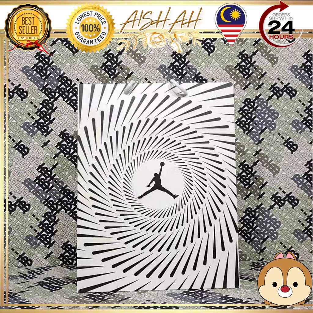 Nike Air Jordan PAPER BAG Packaging bag Portable paper bag gift bag ...