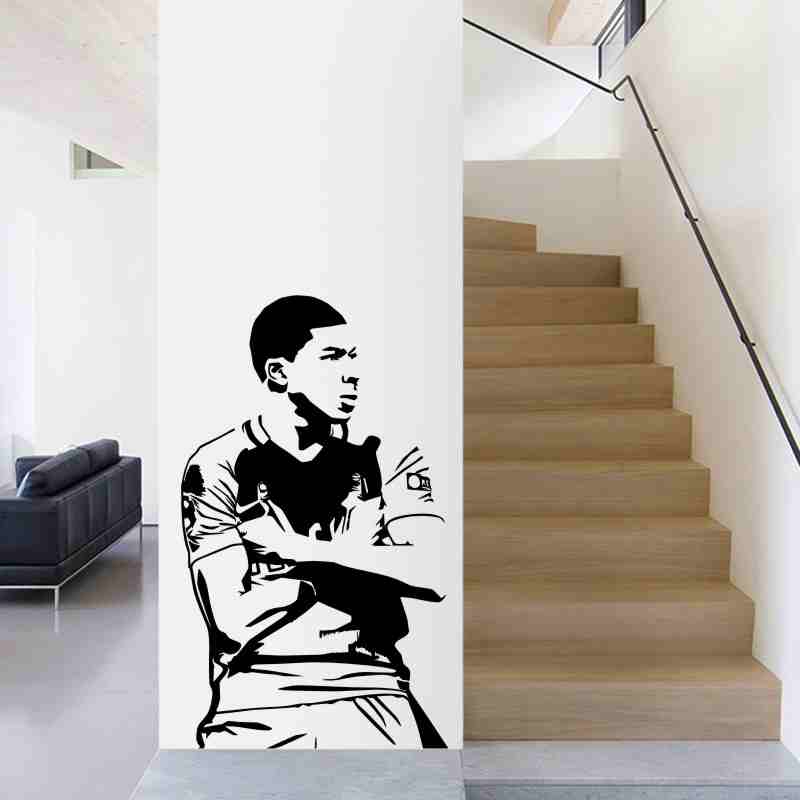 Kylian Mbappe Football Player Wall Sticker Sports Car Decal Kids Room ...