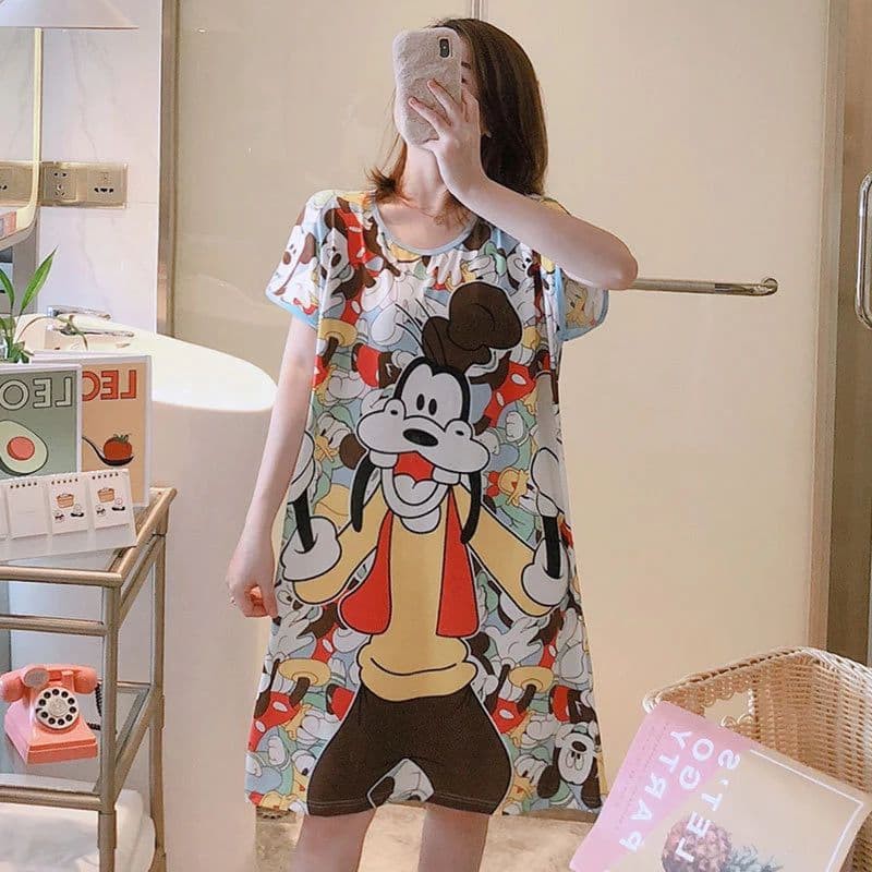 Baju Tidur Rumah Malam Plus Size Pajamas Cartoon Pyjamas Baju Tido Gaun ...