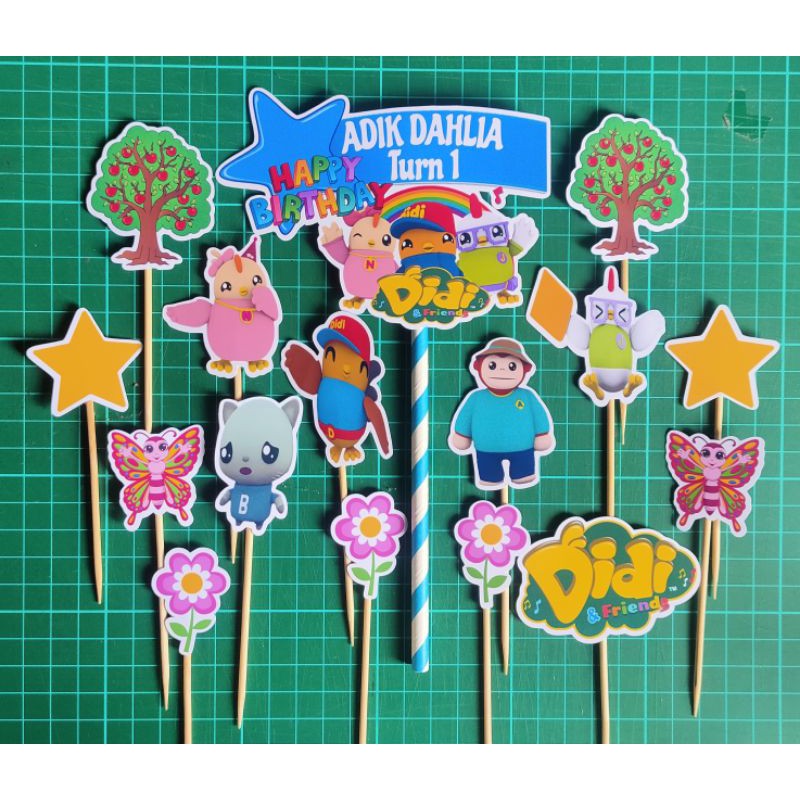Didi and friends Cake Topper Custom A4 size READY STOCK | Shopee Malaysia