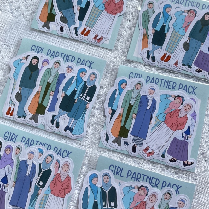 [4pcs] cute sticker GIRL PARTNER STYLE planner sticker | Journal ...