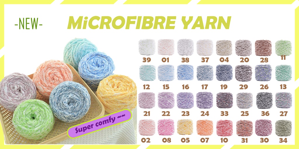 32 Color 100g Microfibre Soft Yarn Variegated Polyester Yarn Super ...