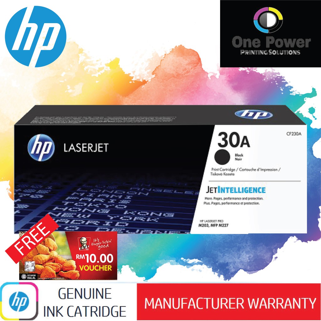 Original HP 30A Black LaserJet Toner Cartridge (CF230A) | Shopee Malaysia