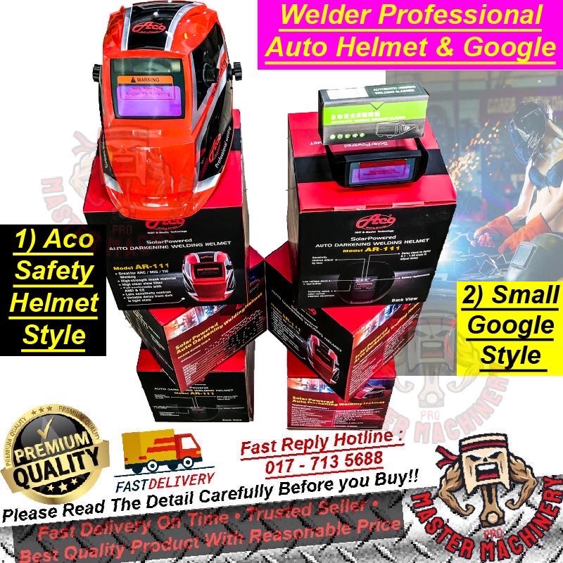 Aco welding Helmet & Auto glasses Auto goggle , cermin mata Auto gelap ...