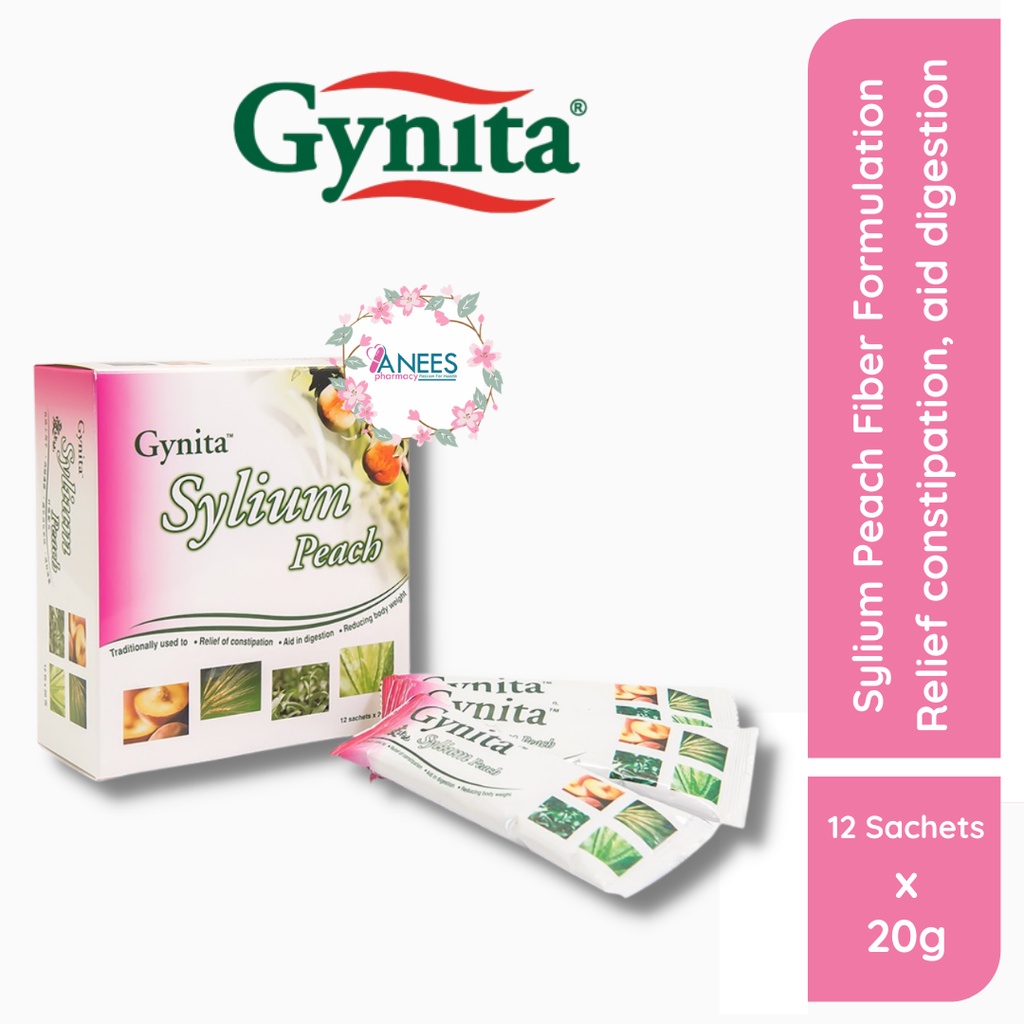 Gynita Sylium Peach - peach flavour psylium hush powder supplement ...