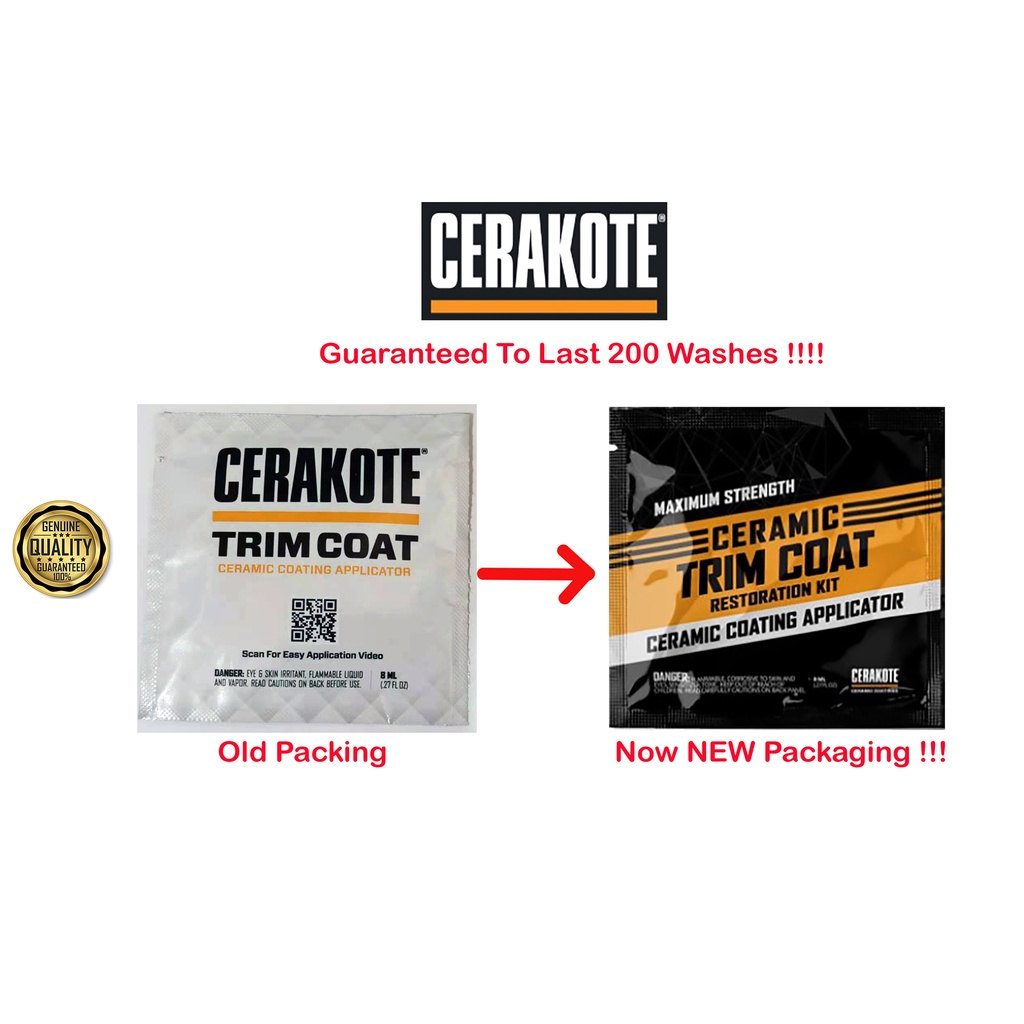 CERAKOTE Ceramic Trim Coat Wipe, Plastic Trim Restorer - Protects ...