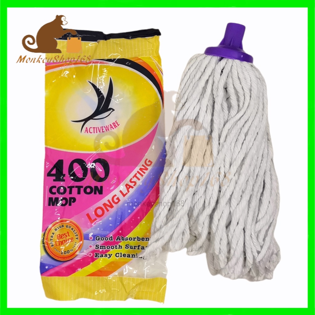 Super Absorbent Mop Head / White Cotton Mop Head Only / Kepala Mop ...