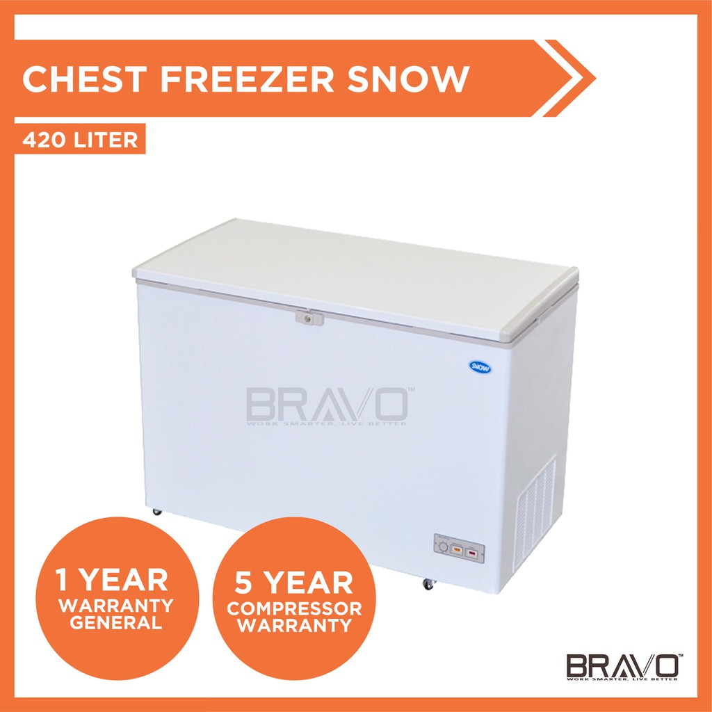 SNOW LY450LD Chest Freezer Top Opening 420 Liter Deep Freezer Peti ...