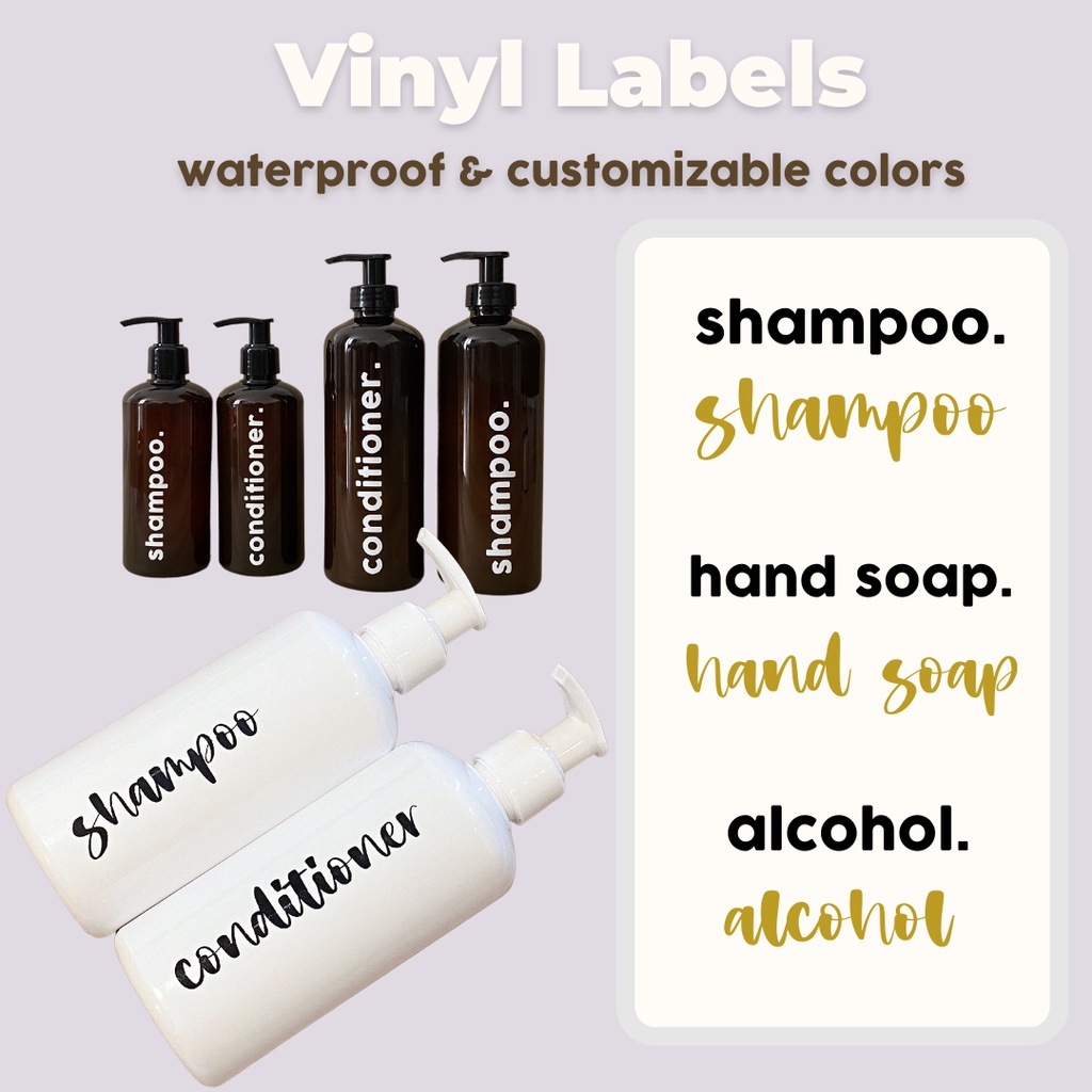 Vinyl Decal Labels - Customizable fonts and colors, waterproof ...