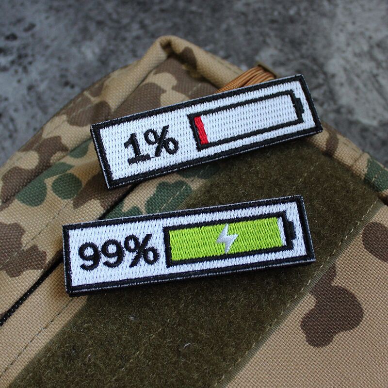 Power Display Embroidery Patches Magic Stickers Chapter Armband Charge ...