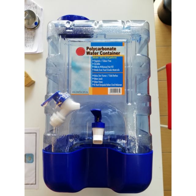 15L (4Gallon) polycarbonate water container# Free 1pc water tap ...
