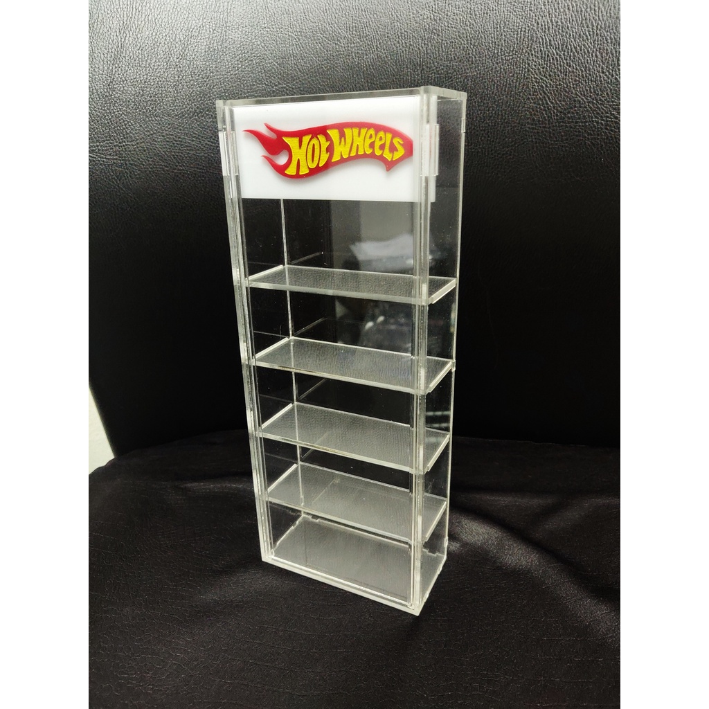 5 SLOTS ACRYLIC RACK DIE CAST CAR (1:64) HOTWHEELS AND TOMICA DISPLAY ...