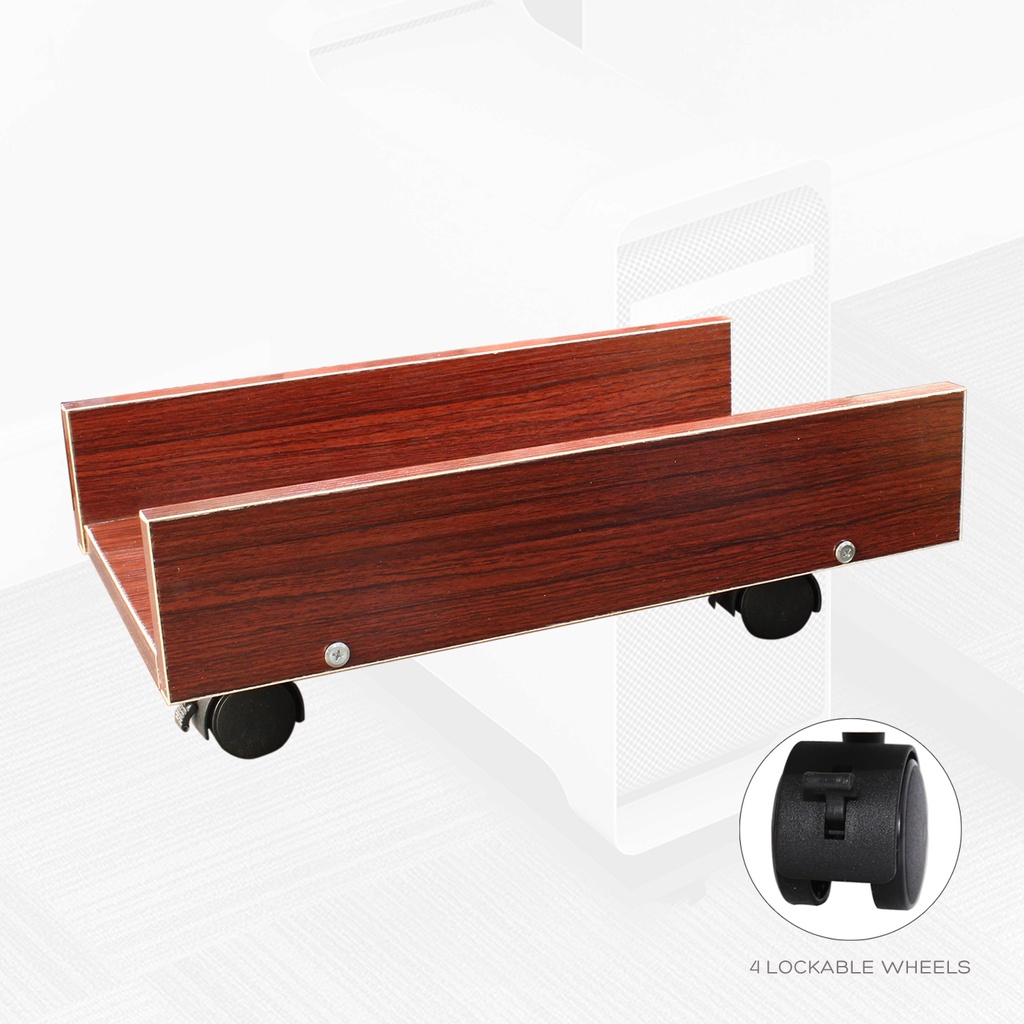 V1 Movable CPU Cart with Wheels(BROWN) | Shopee Malaysia