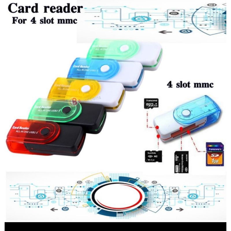 USB Flash Memory All In 1 Multi-Function Card Reader Writer Micro SD M2 ...