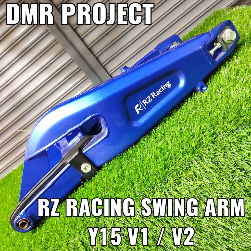 RZ RACING SWING ARM Y15 V1 / V2 ( BLUE ) WITH BUSH & TAYA SHAFT ARM ...