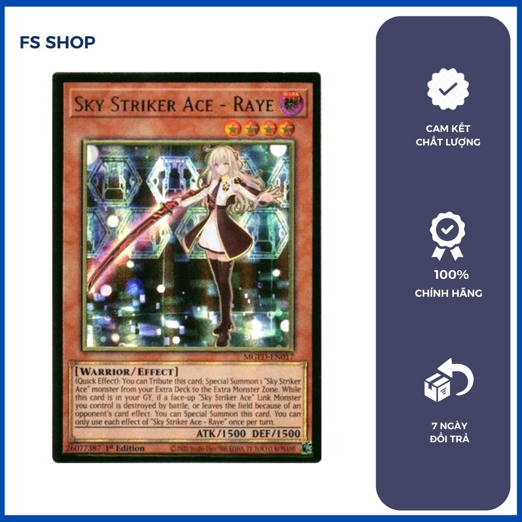 Genuine yugioh card Sky Striker Ace – Raye (Premium Gold Rare) | Shopee ...