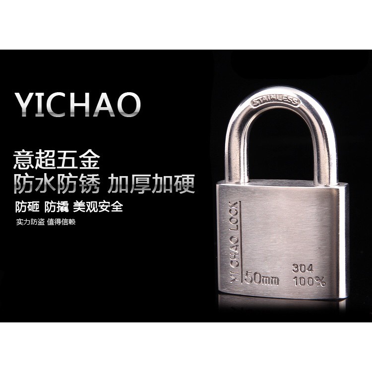 Pad Lock SUS 304 Stainless steel Anti Rusty Anti Cut Security Pad lock ...