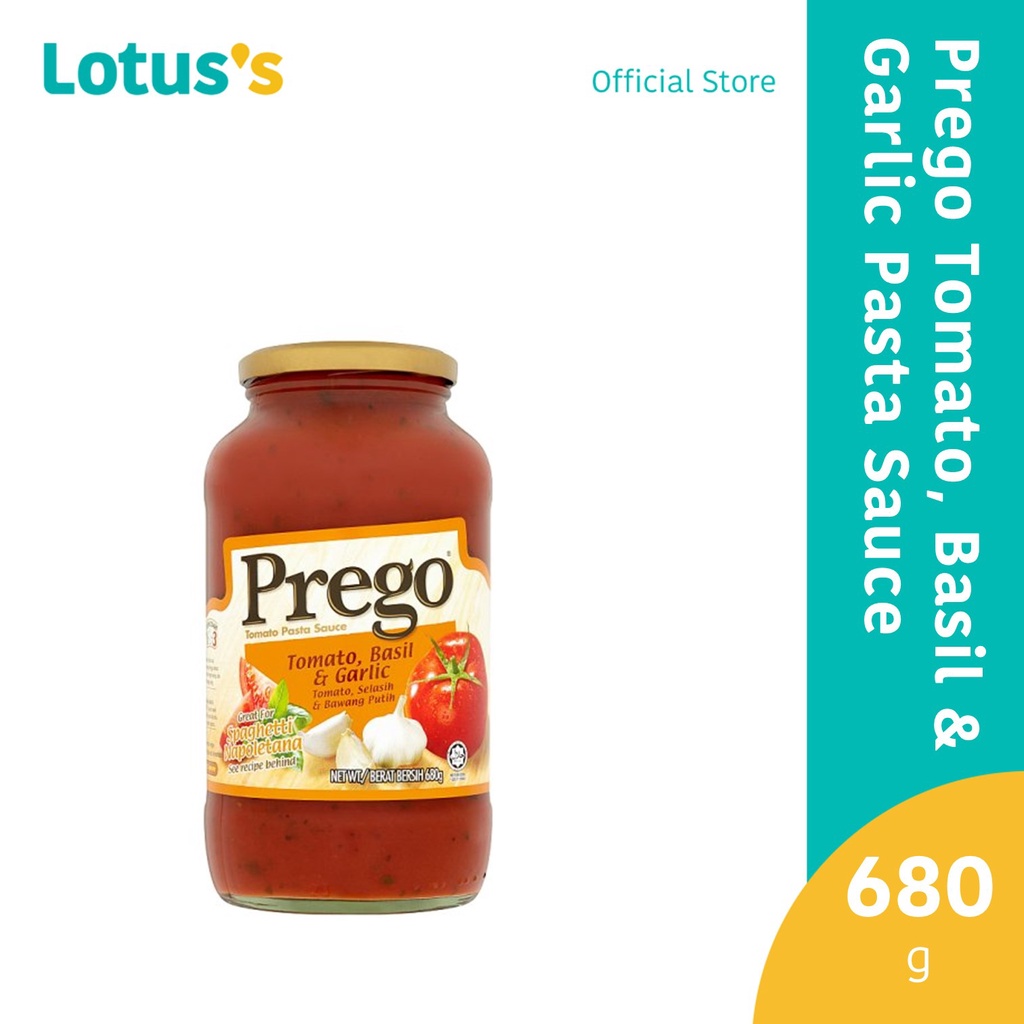 Prego Tomato, Basil & Garlic Tomato Pasta Sauce 680g | Shopee Malaysia
