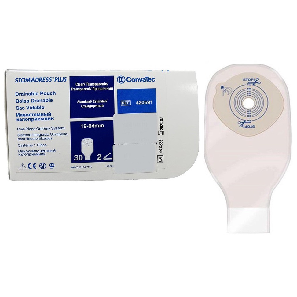 (1'S) CONVATEC STOMADRESS PLUS STOMA BAG (REF 420591) EXP 01/2027 ...