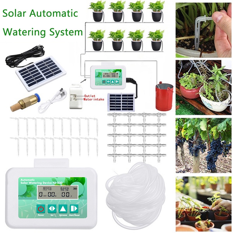 Solar Powered Automatic Watering System Water Timers For Hoses ...