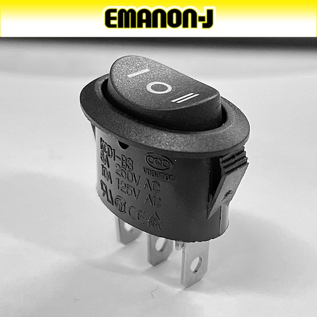 Oval Push Button Rocker Switch 6A 250V 10A 125V AC Toggle IO ON-OFF Car ...