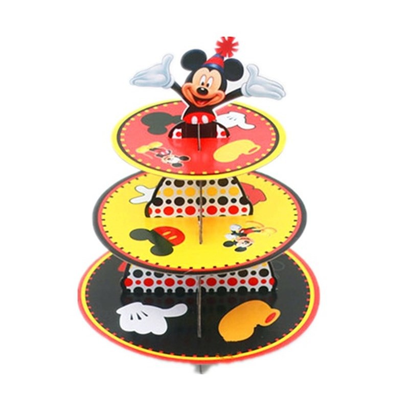 Mickey Mouse Theme Kids Birthday Party Paper Cake Stand Family Party ...