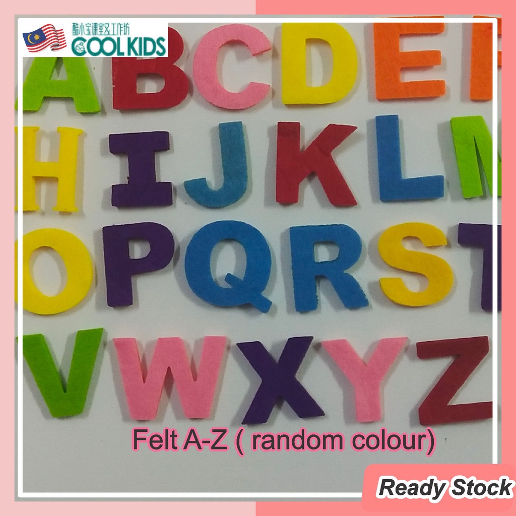 🎁READY STOCK🎁Felt ABC Ready Cut A-Z Handmade Ready Material Alphabet ...