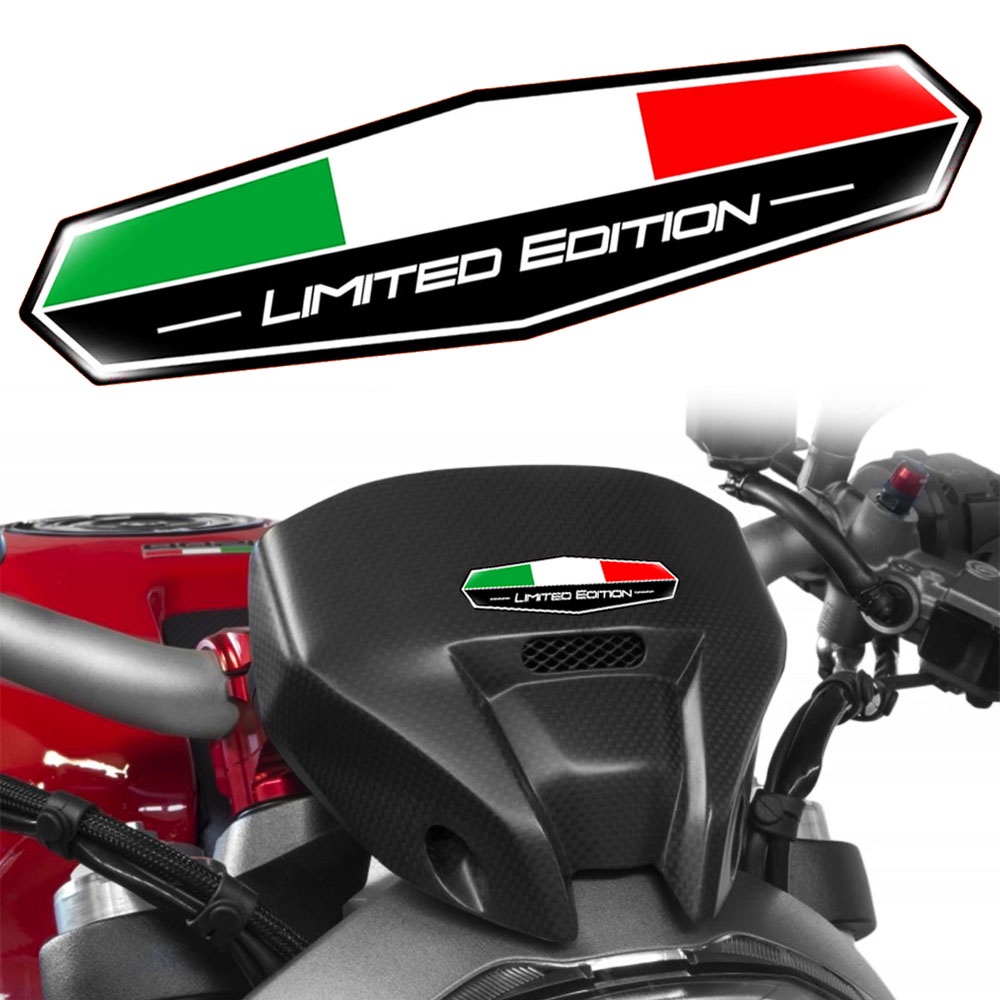 1Pair 3D Motorcycle Sticker Reflective Limited Edition Italy Flag Decal ...