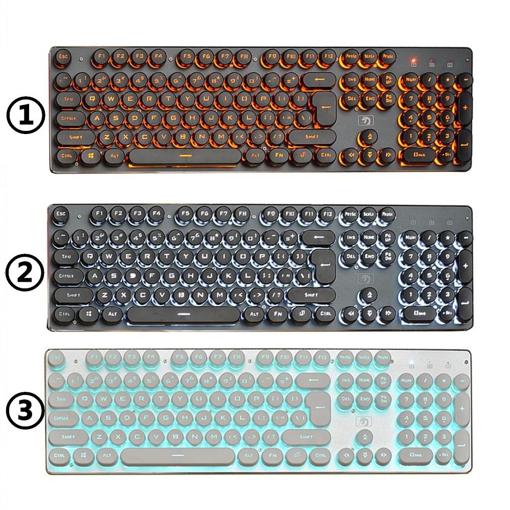 K70 Punk Retro Mechanical Feel Keyboard Steam Wire Round Button ① ...