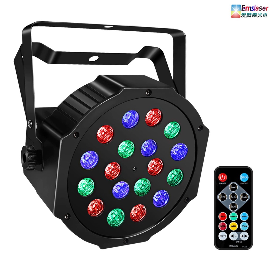 LED PAR Lamp 18x3W RGBW Disco Wash Light Equipment 8 Channel DMX 512 ...