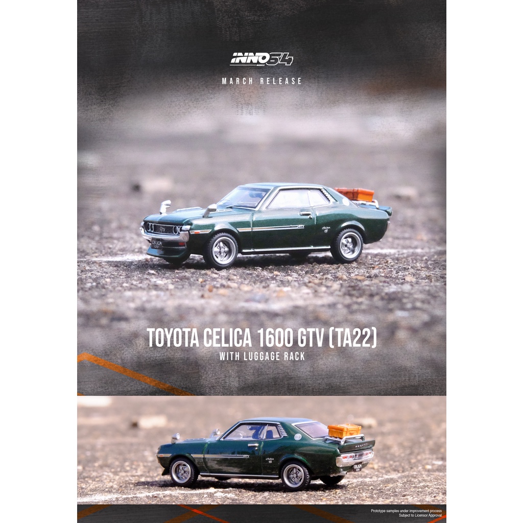 INNO MODELS INNO64 1/64 TOYOTA CELICA 1600 GTV TA22 GREEN WITH LUGGAGE RACK | Shopee Malaysia