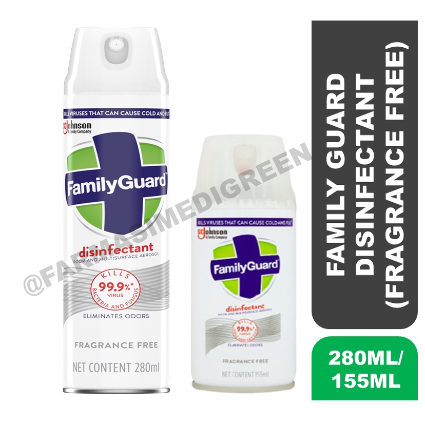 Family Guard Disinfectant Spray - Fragrance Free 155ML / 280ML | Shopee ...