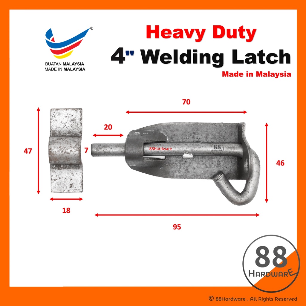 4Inch Welding Door Latch / selak pintu /welding door handle/door latch ...