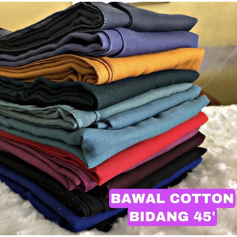 Bawal cotton bidang 45' warna merah / hijau / maroon / hitam | Shopee ...