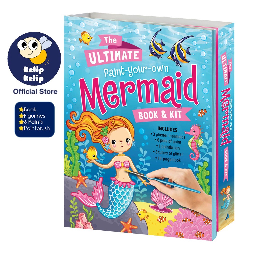 The Ultimate Paint Your Own Mermaid Book & Kit With 3 Plaster Mermaids ...