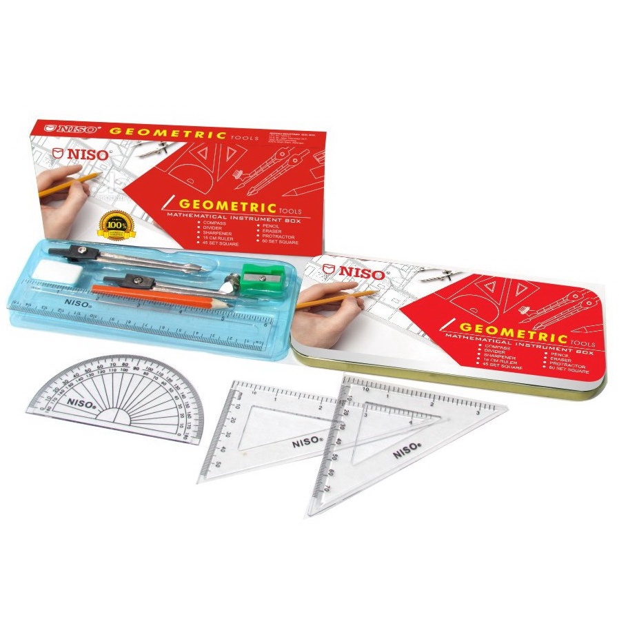 Mathematical Instruments Geometry Set (Set geometri) Niso / Academy ...