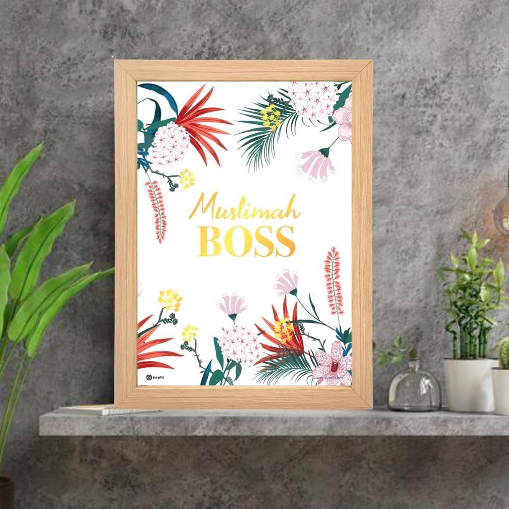 Dua Gifts Muslimah Boss Islamic Wooden Frame Wall Art A4 Size | Shopee ...