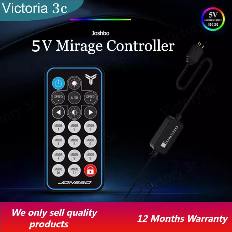 JONSBO AURA RGB Controller Remote Control 5V 3Pin SATA Power Supply ...