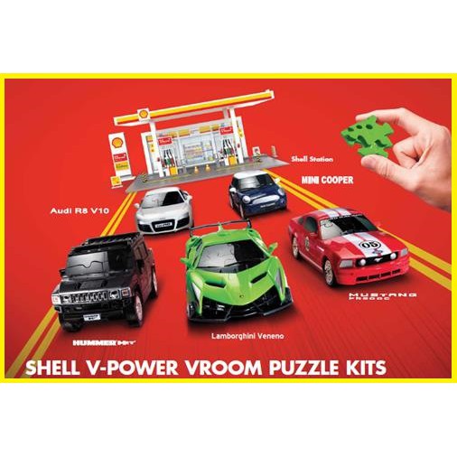 🔥 Shell Vpower Vroom 3D Puzzle Kits Nitro (Shell Station) (Mustang ...