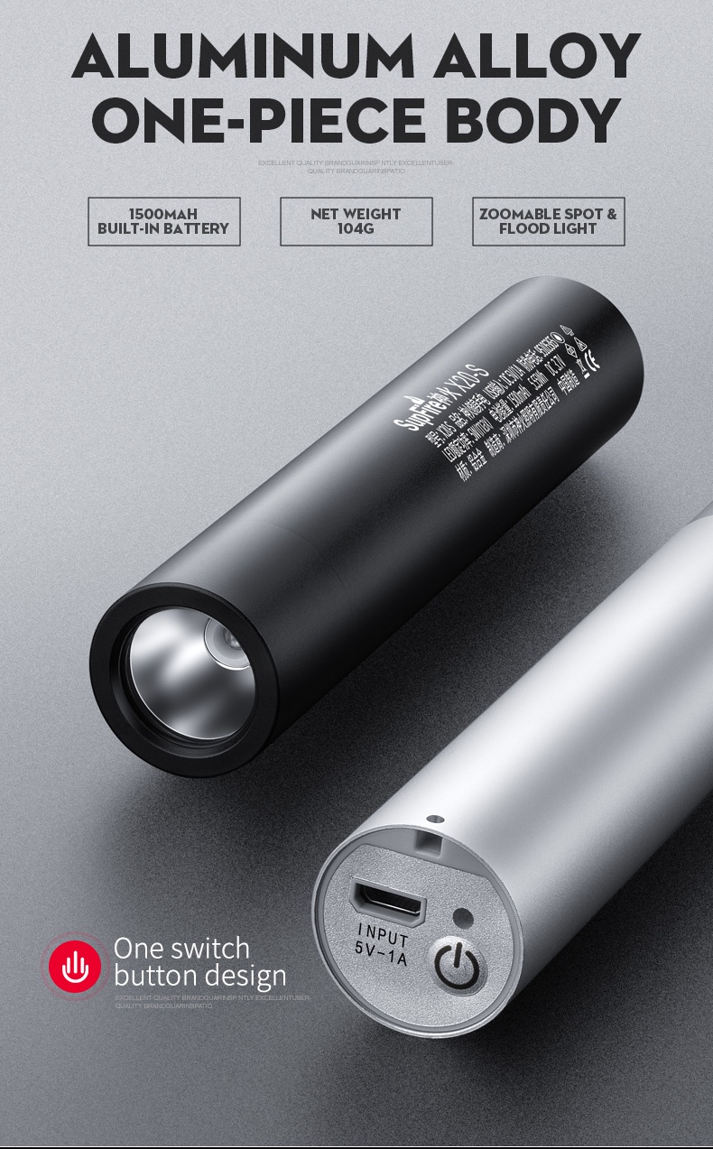 Supfire X20-S Lampu Suluh LED Rechargeable Torch Light Super Bright ...