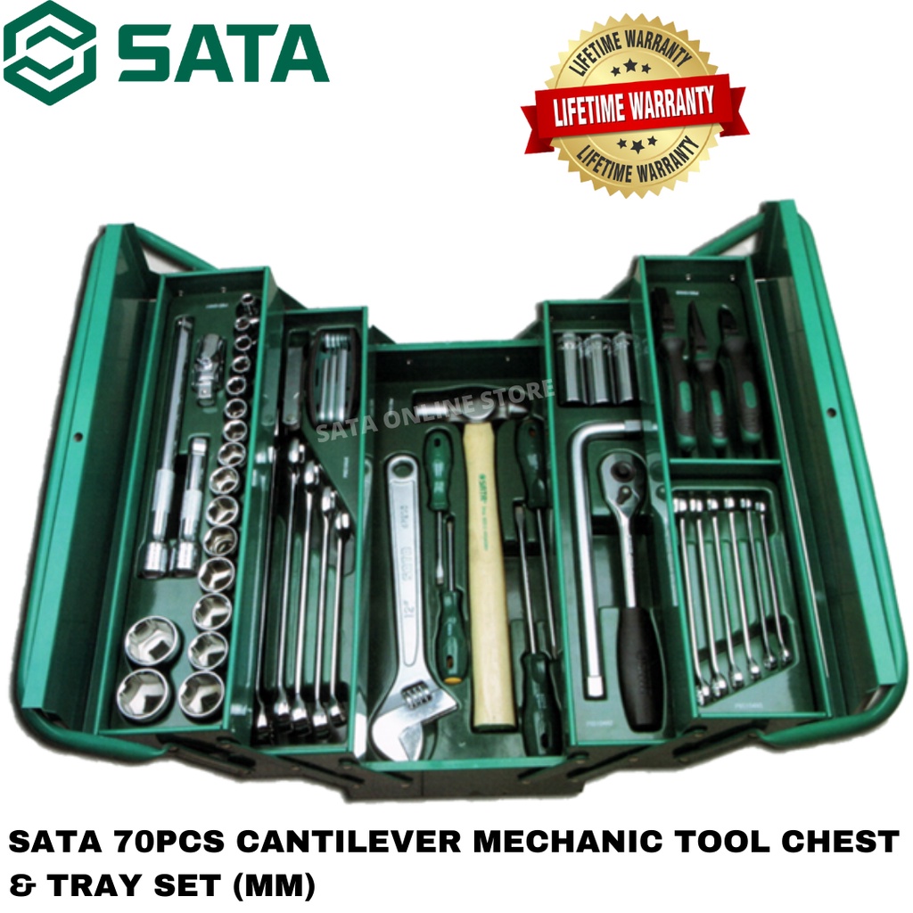 SATA 95104A-70 / SATA 95104A-70-6 70PCS CANTILEVER MECHANIC TOOL CHEST ...
