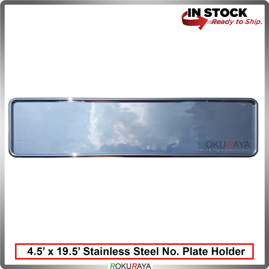 Stainless Steel Chrome Number Plate Holder Licence Plate Frame (11cm x ...