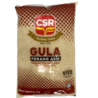 CSR Gula Perang Asli Natural Brown Sugar & Gula Halus Fine Sugar 1kg ...