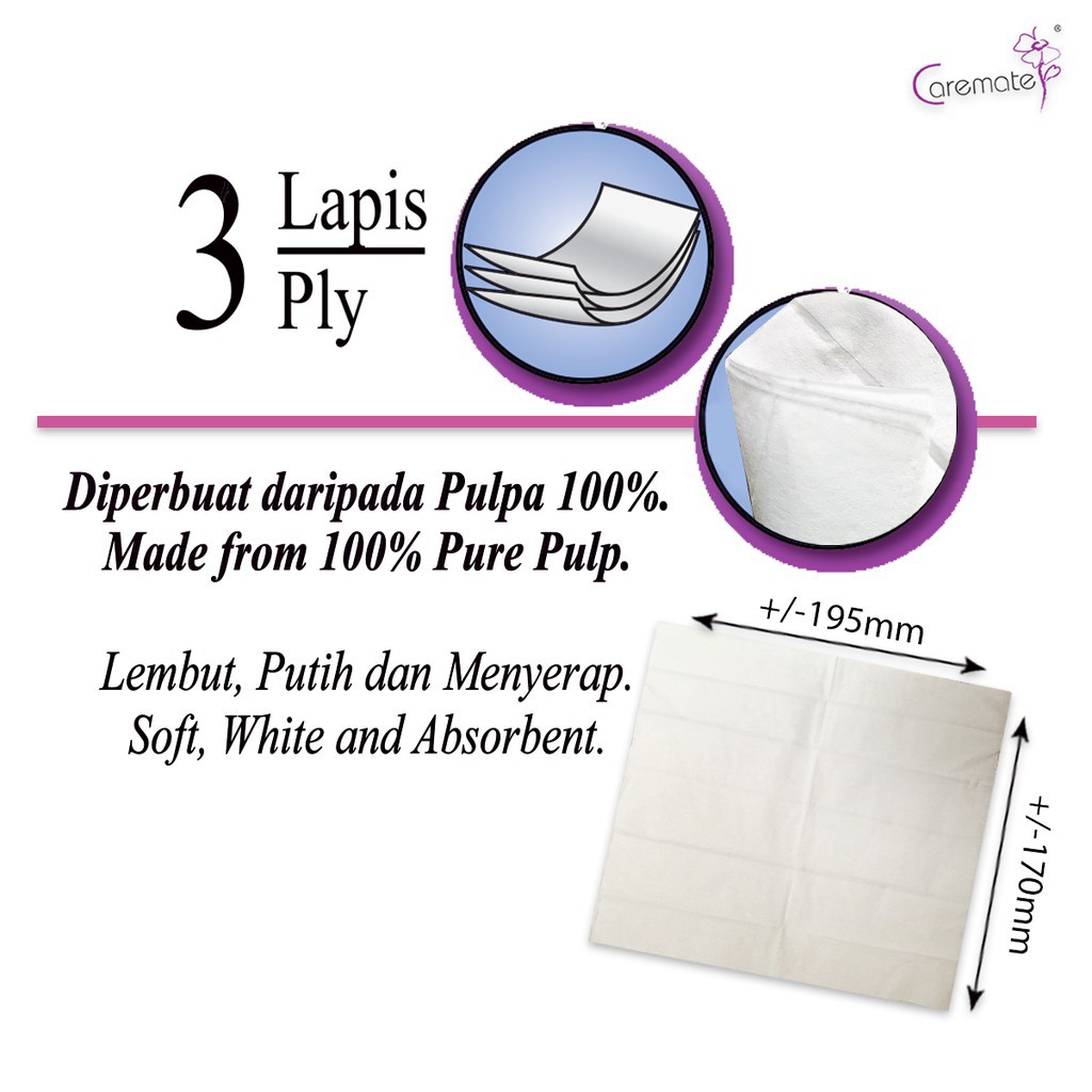 Caremate Pocket Tissue (30 Packets x 8's 3 PLY) | Shopee Malaysia
