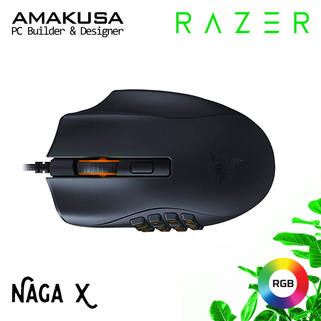 Razer Naga X MOBA MMO RPG Chroma RGB Gaming Mouse Mice 20 Programmable ...