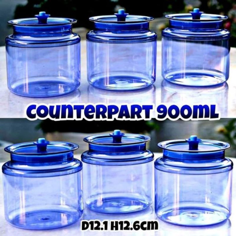 Tupperware CounterPart royale blue 900ml (3 pcs) | Shopee Malaysia
