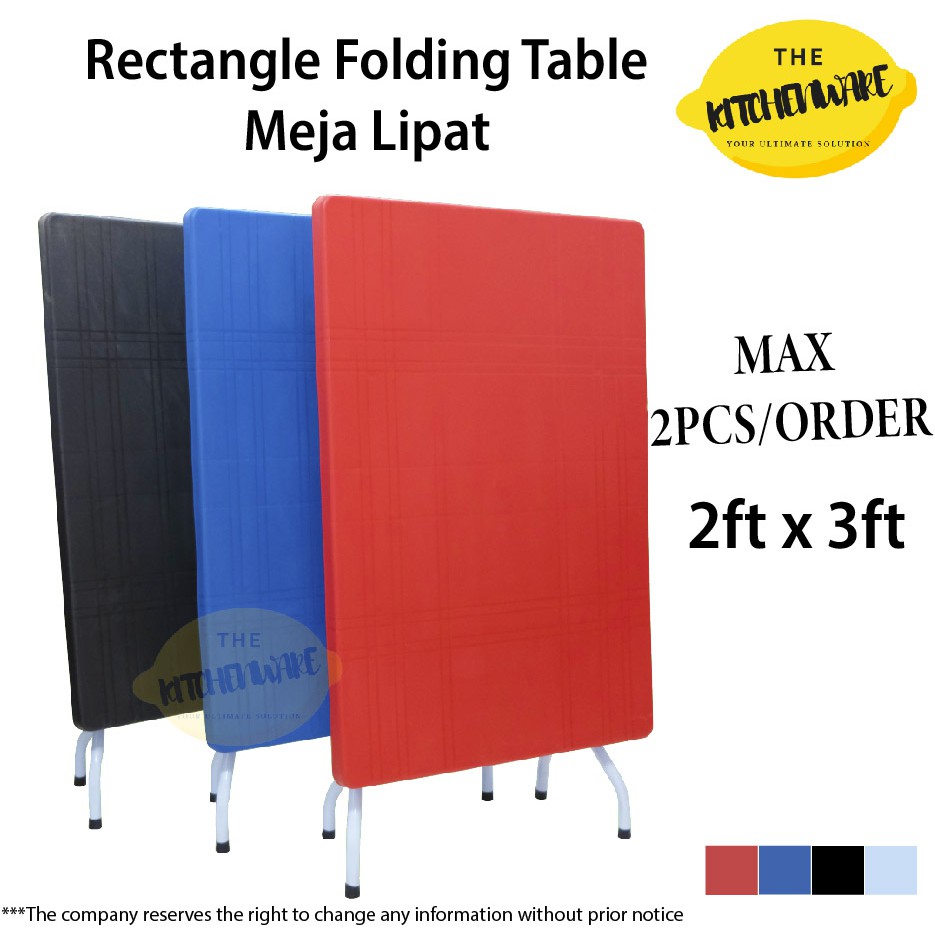 1 Unit 2x3ft Meja Lipat Plastik/ Folding Plastic Table/ Portable Table ...