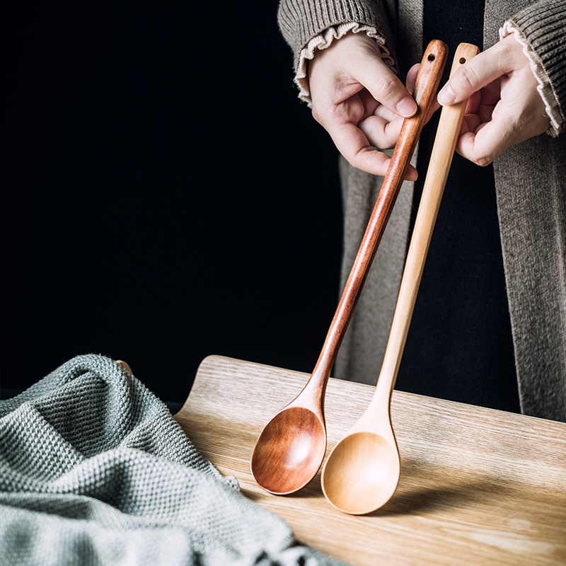 33cm wooden spoon stirring spoon long wooden spoon lengthened hot pot ...