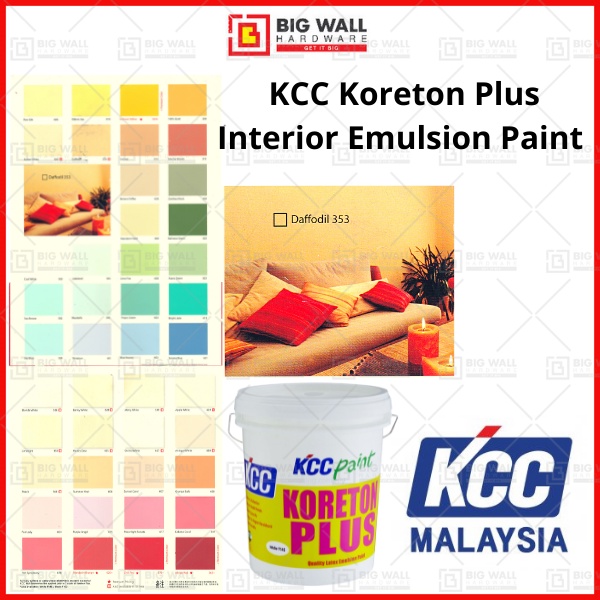 KCC Koreton Plus Interior Emulsion Paint 7 Litre Cat Kapur Cat Dinding ...